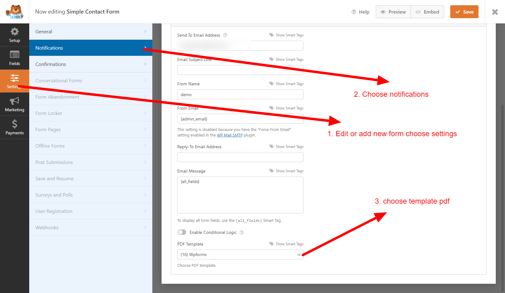 WPForms – PDFs WordPress Plugin