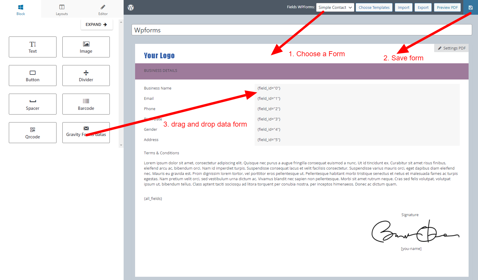WPForms – PDFs WordPress Plugin