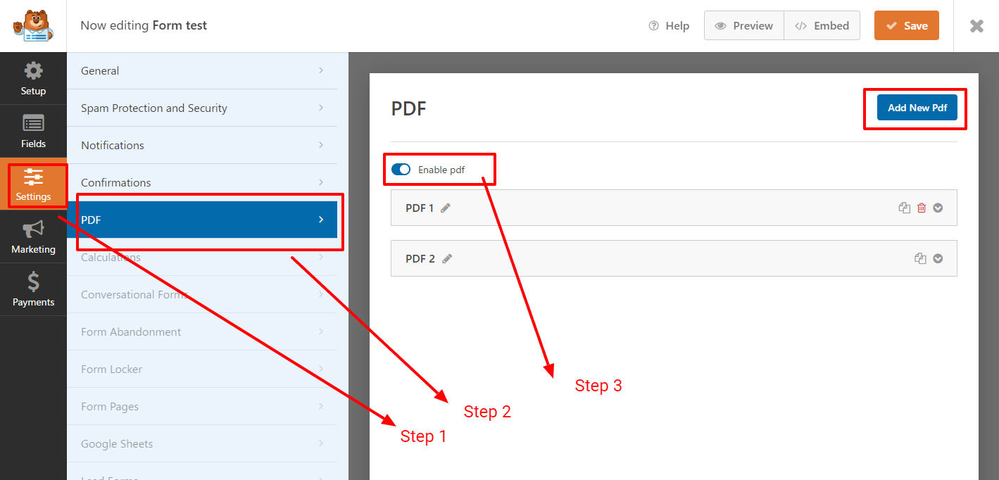 Setup Pdf For Wpforms Pdf Wordpress Plugin For Contact Form